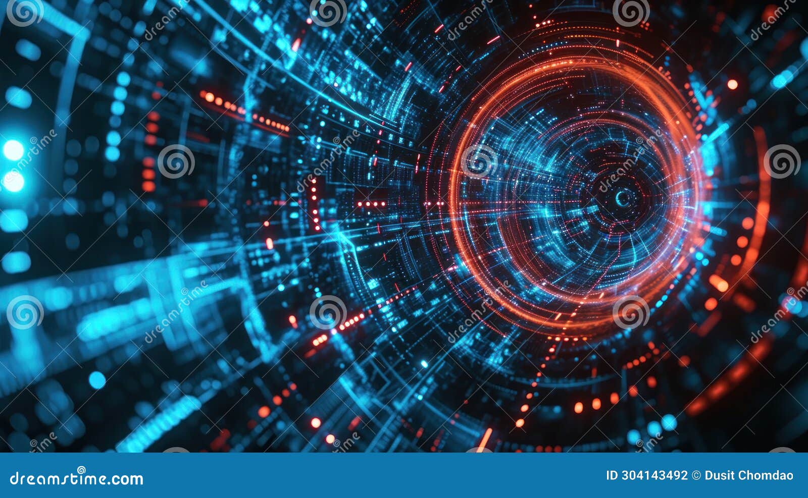 Futuristic Cybernetic Patterns. Generative AI Stock Photo - Image of ...