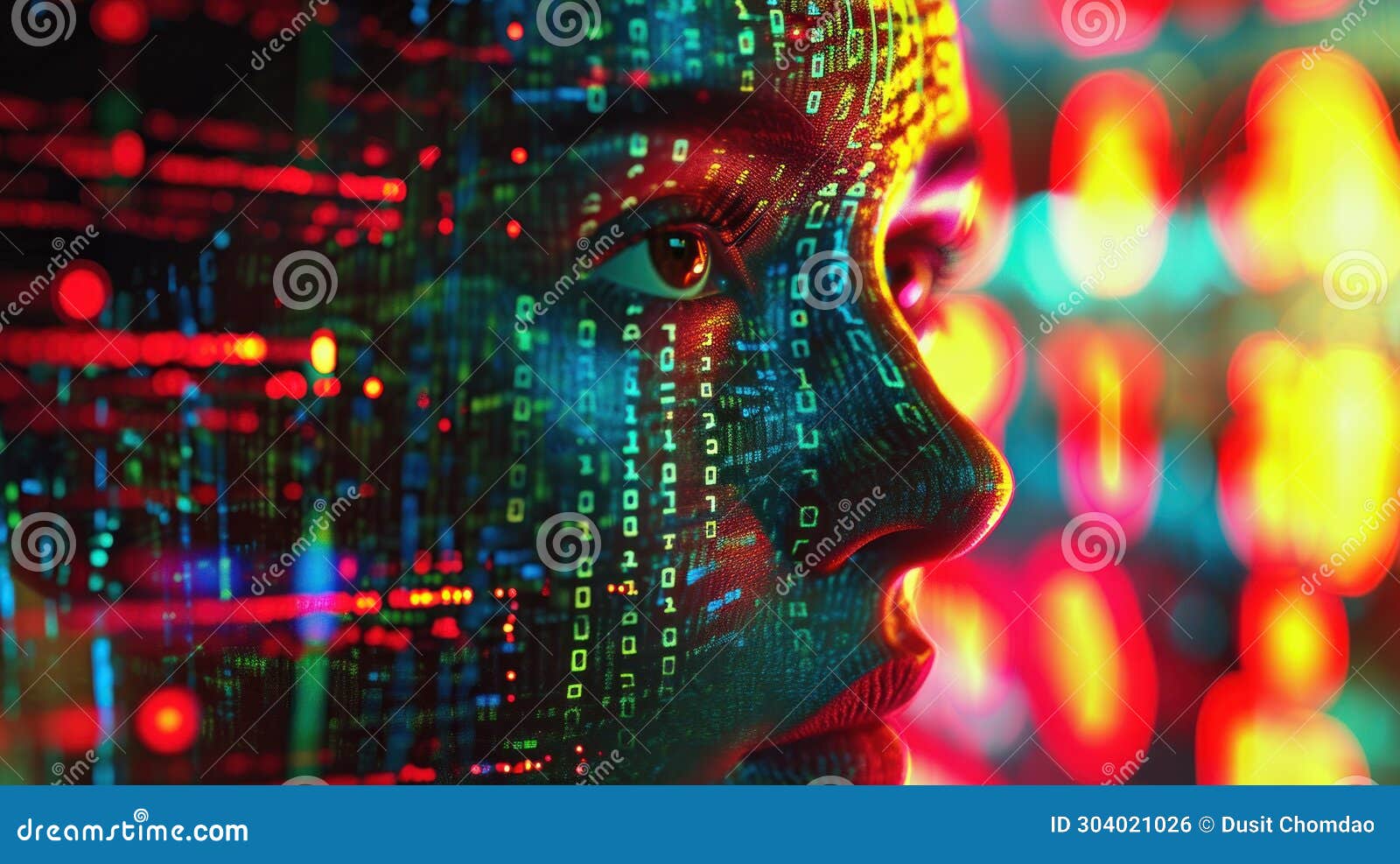 Futuristic Cybernetic Patterns. Generative AI Stock Photo - Image of ...