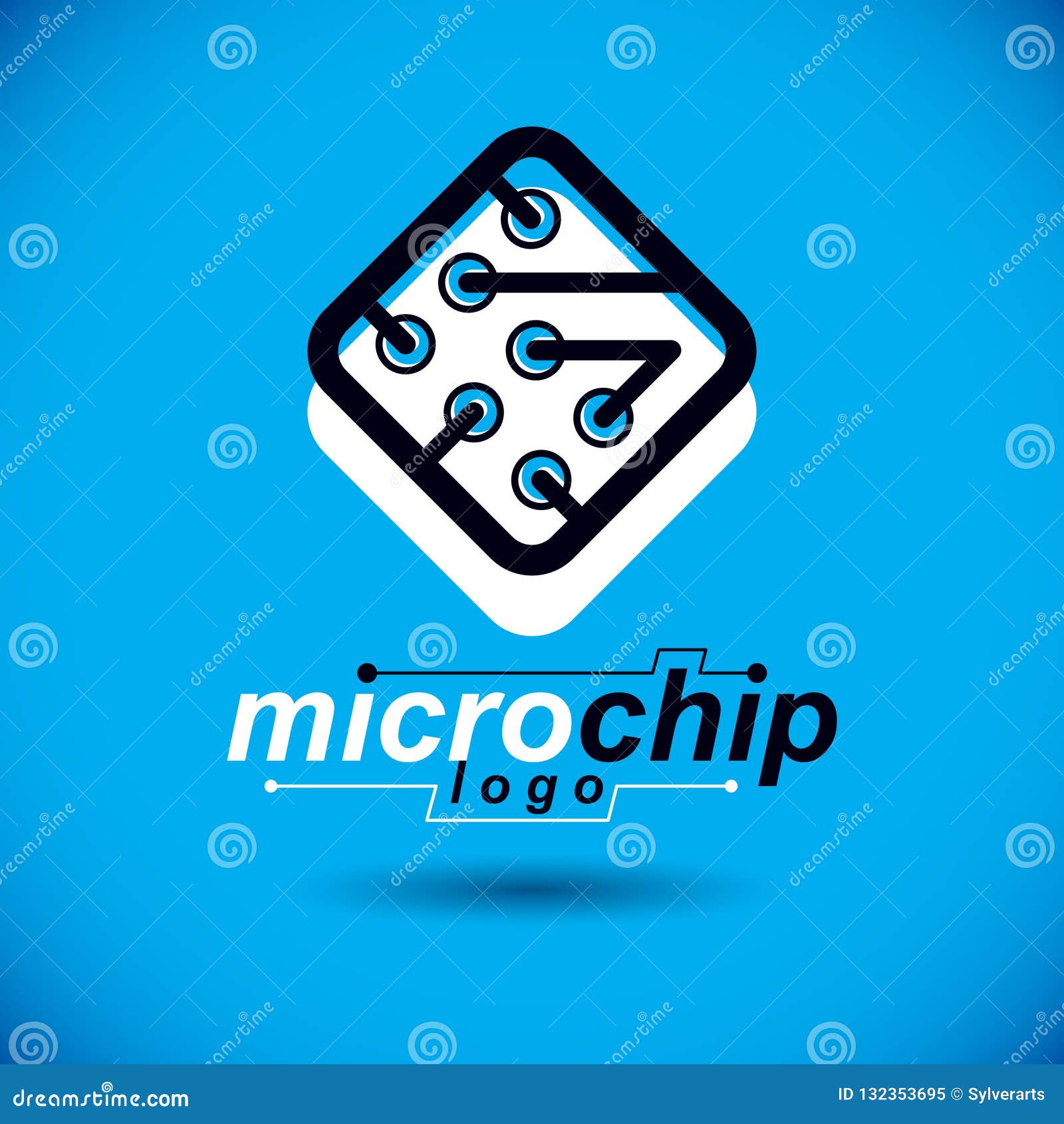 Futuristic Cybernetic Scheme, Vector Motherboard. Digital Element ...