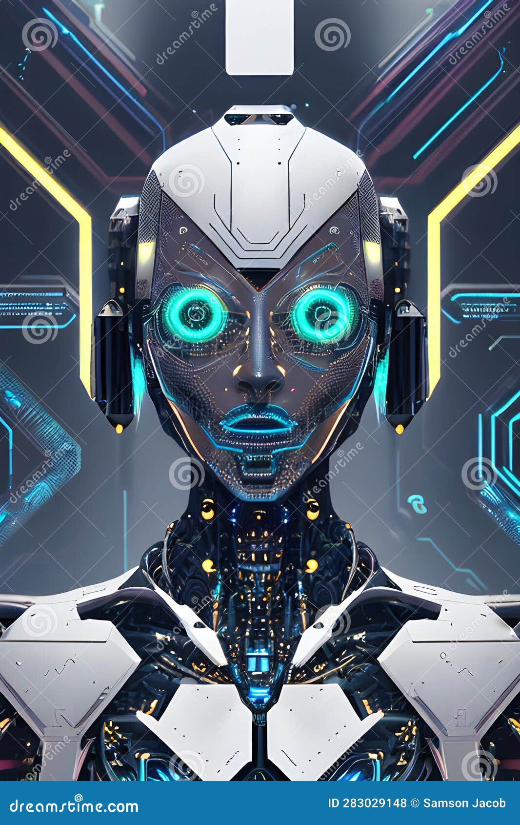 Futuristic Cybernetic Texture Metallic Structures Circuitry Patterns ...