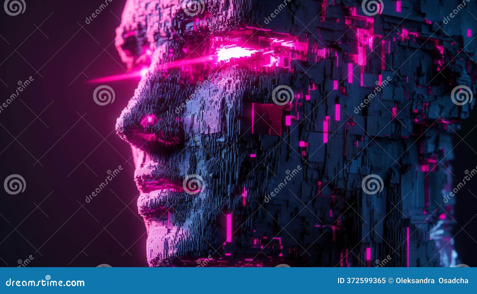 Futuristic Cyberpunk Night City Landscape Render Stock Photo ...