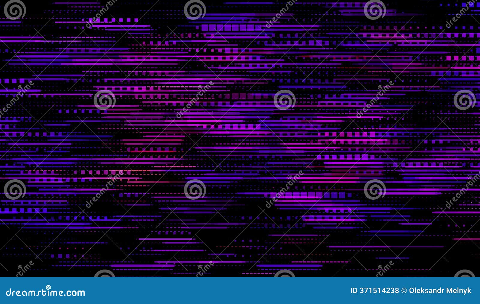 Cyberpunk Glitch Background. Digital Distortion Pattern. Vertical Neon ...