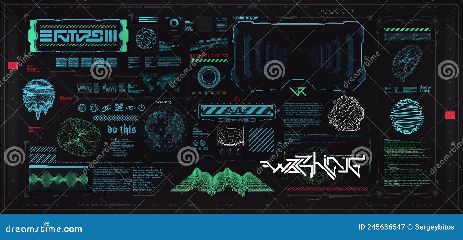 Futuristic Cyberpunk HUD Elements Template Set Stock Vector ... Futuristic Cyberpunk HUD Elements Template Set Stock Vector ...