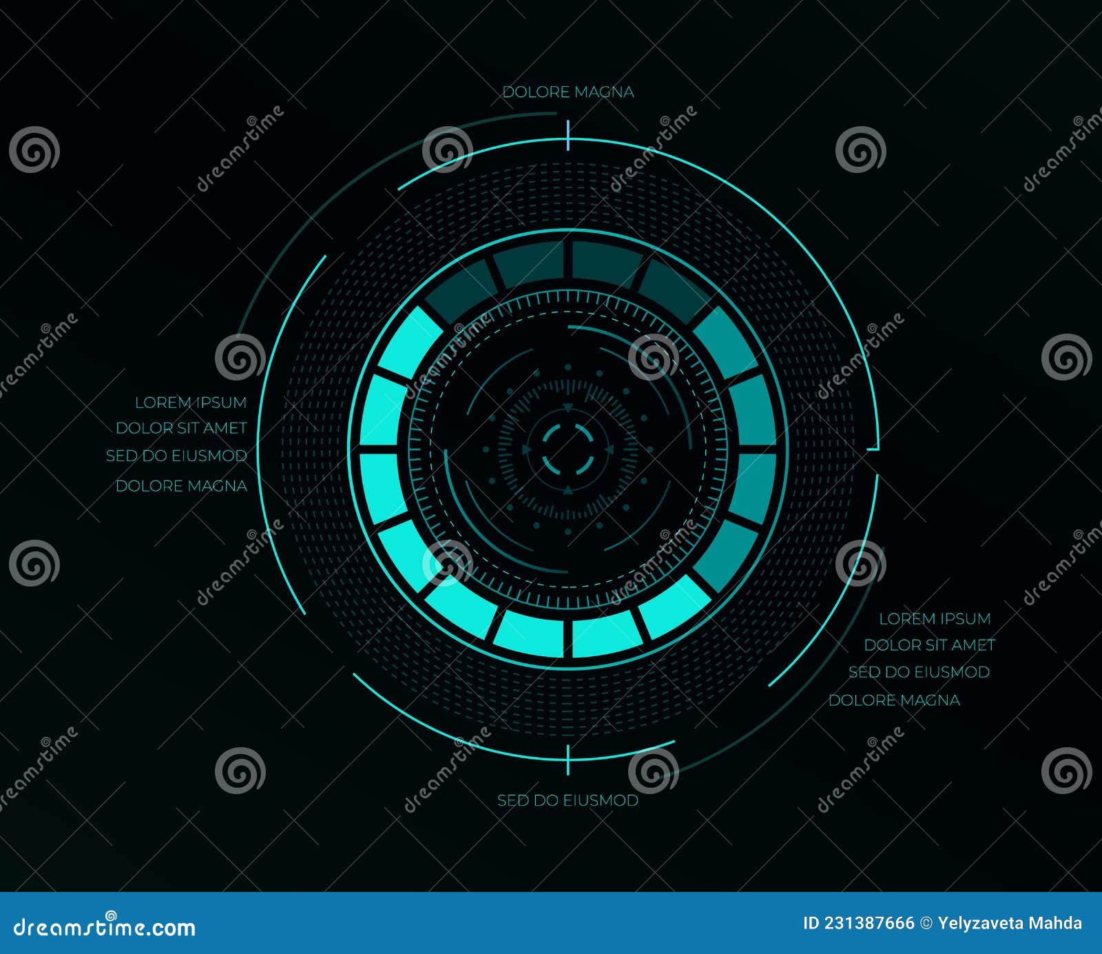 Futuristic Cyberpunk Hud Ui Element. Sci-fi Interface, High Tech Bars ...