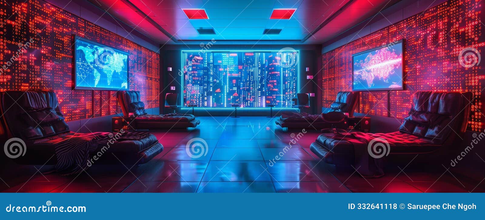 Cybersecurity Command Center With Futuristic Screens Stock Image ... Cybersecurity Command Center With Futuristic Screens Stock Image ...
