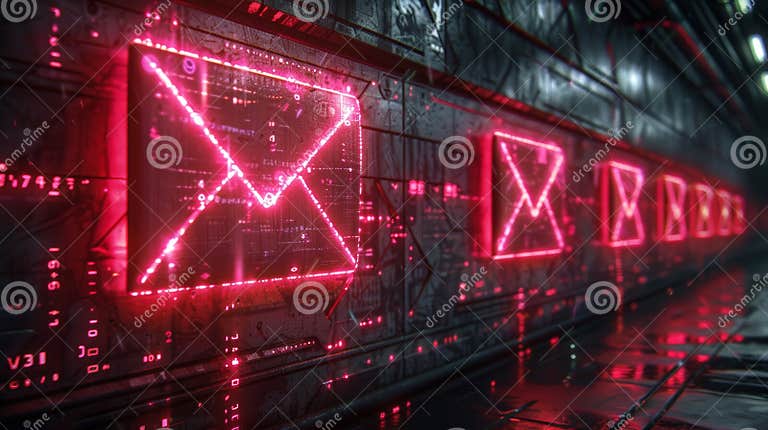 Futuristic Cybersecurity Concept with Digital Firewall and Data ...