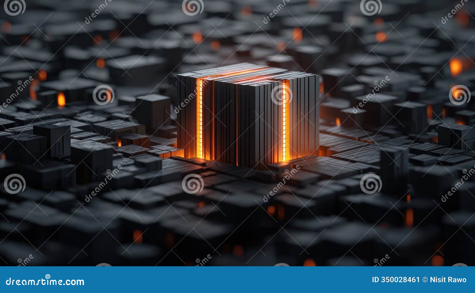 Glowing Firewall Icon In A Clean Digital Environment Royalty-Free Stock ...