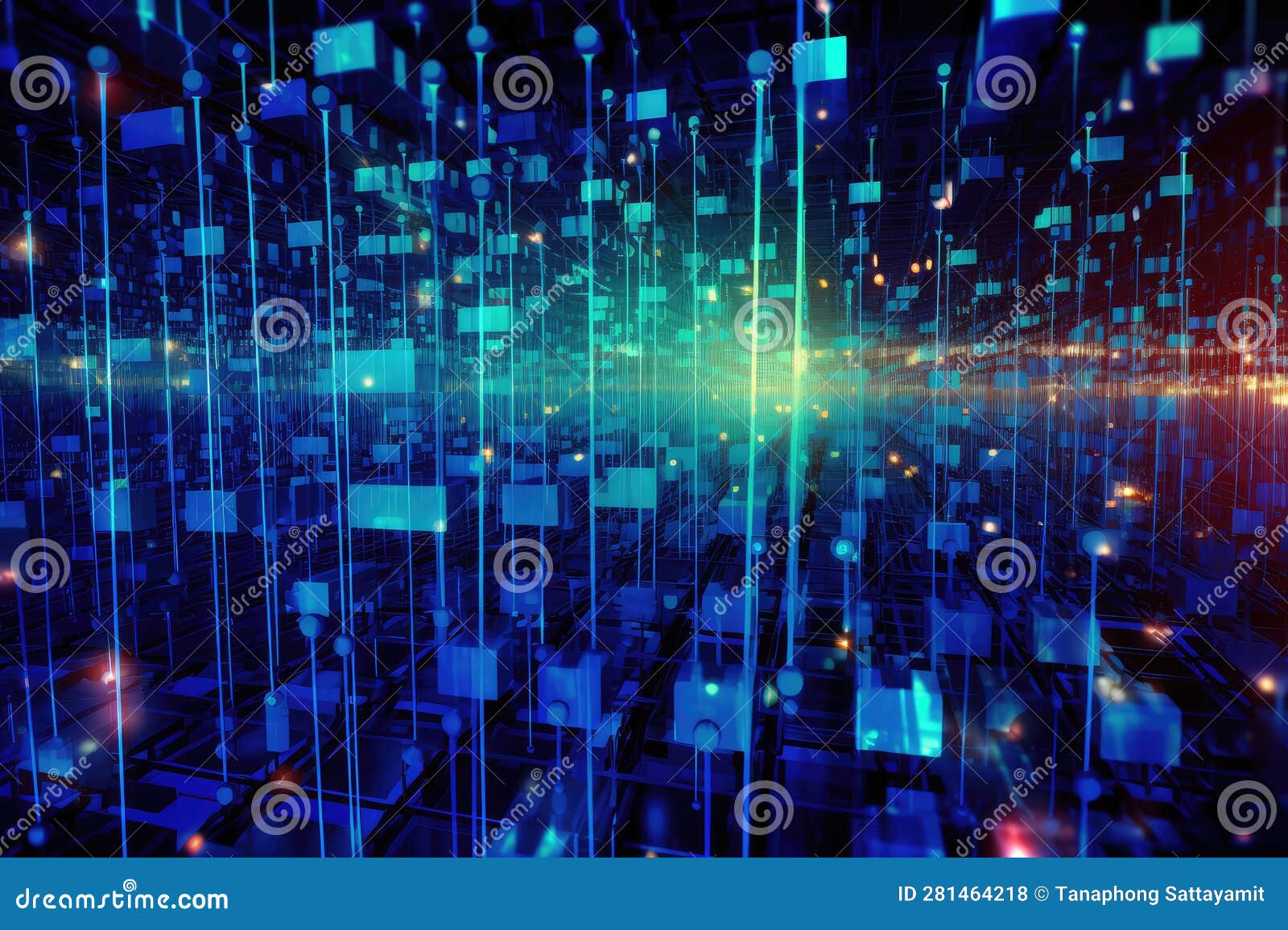 Futuristic Cyberspace Background. Technology Background. Stock ...