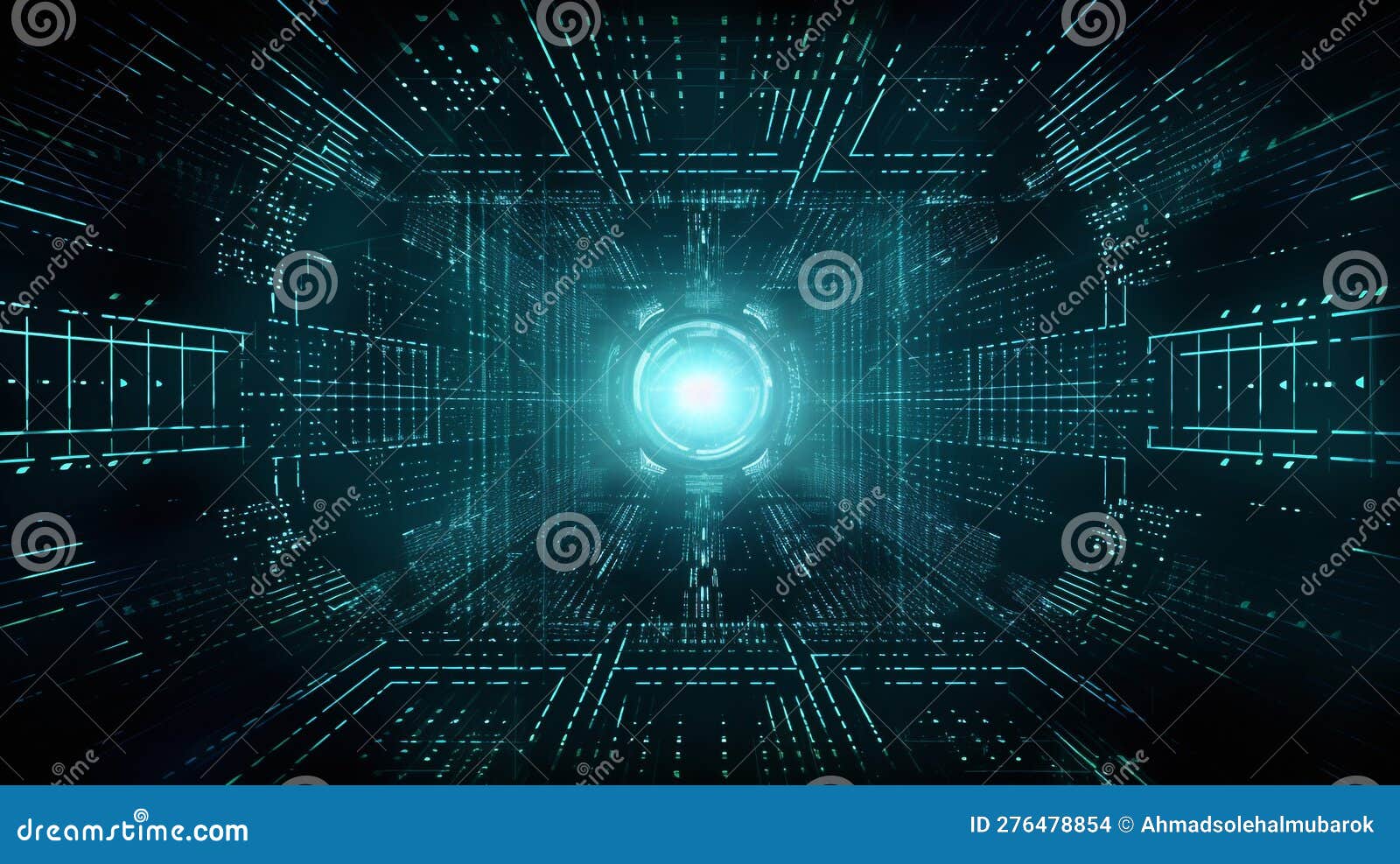 Futuristic Cyberspace Technology Background Concept Stock Illustration ...