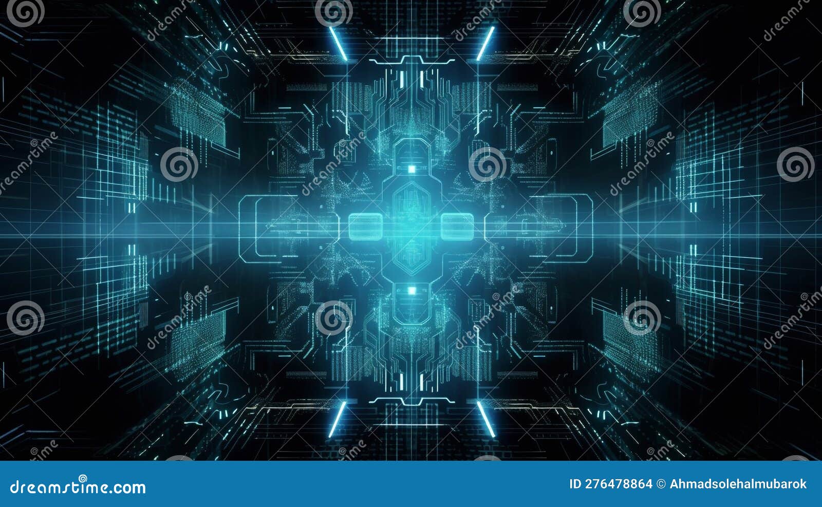 Futuristic Cyberspace Technology Background Concept Stock Illustration ...