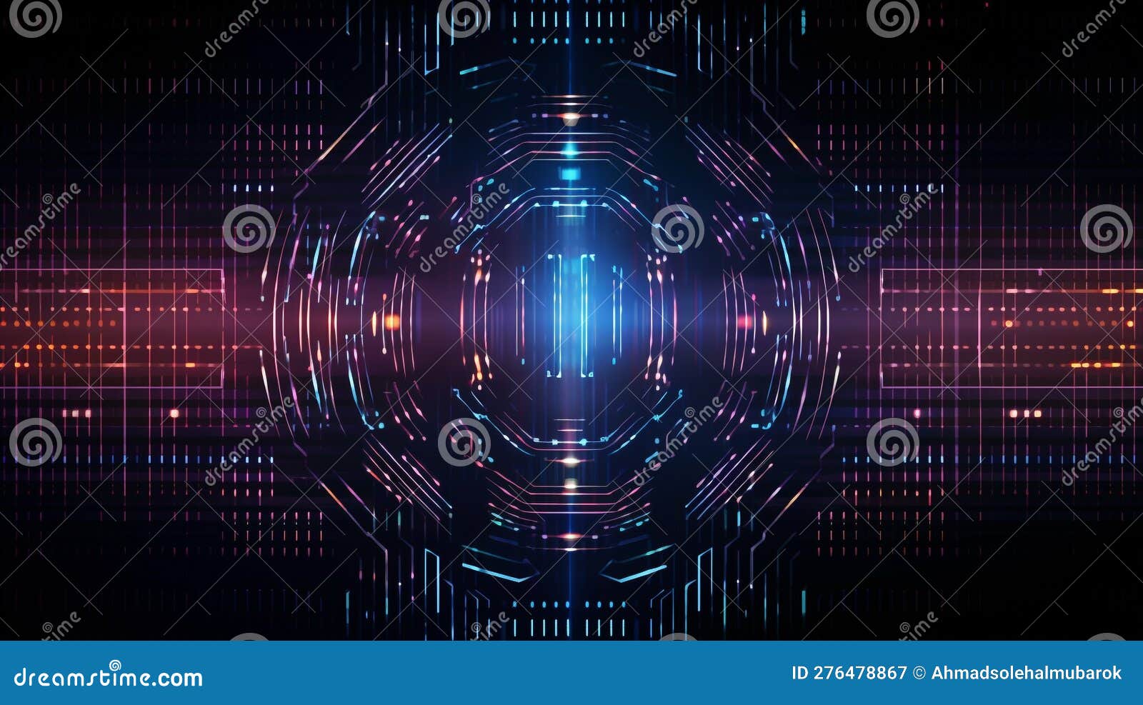 Futuristic Cyberspace Technology Background Concept Stock Illustration ...