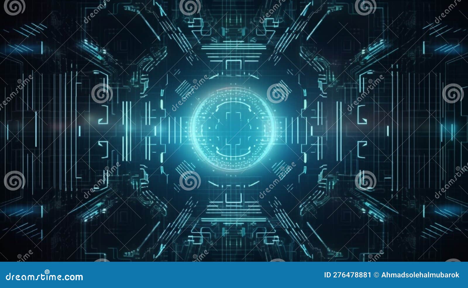 Futuristic Cyberspace Technology Background Concept Stock Illustration ...