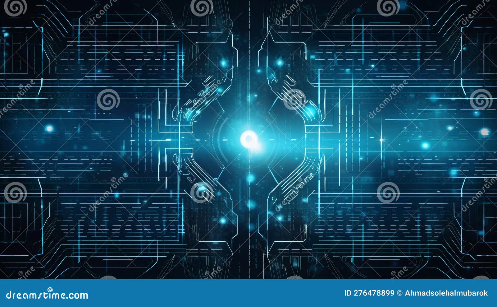 Futuristic Cyberspace Technology Background Concept Stock Illustration ...