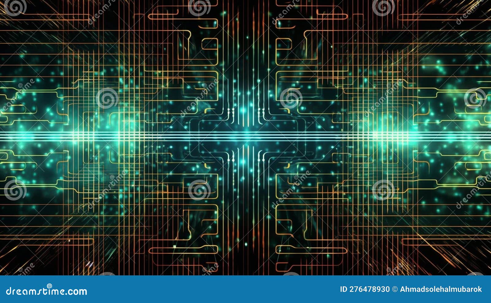 Futuristic Cyberspace Technology Background Concept Stock Illustration ...