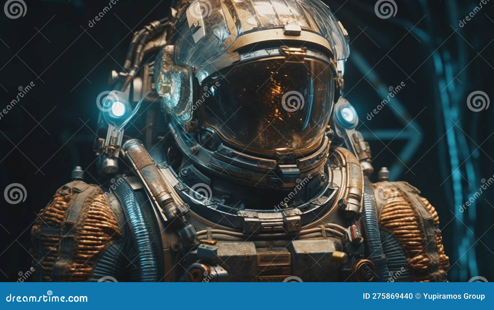 Futuristic Cyborg Army Men in Metal Suits Generated by AI Stock ...