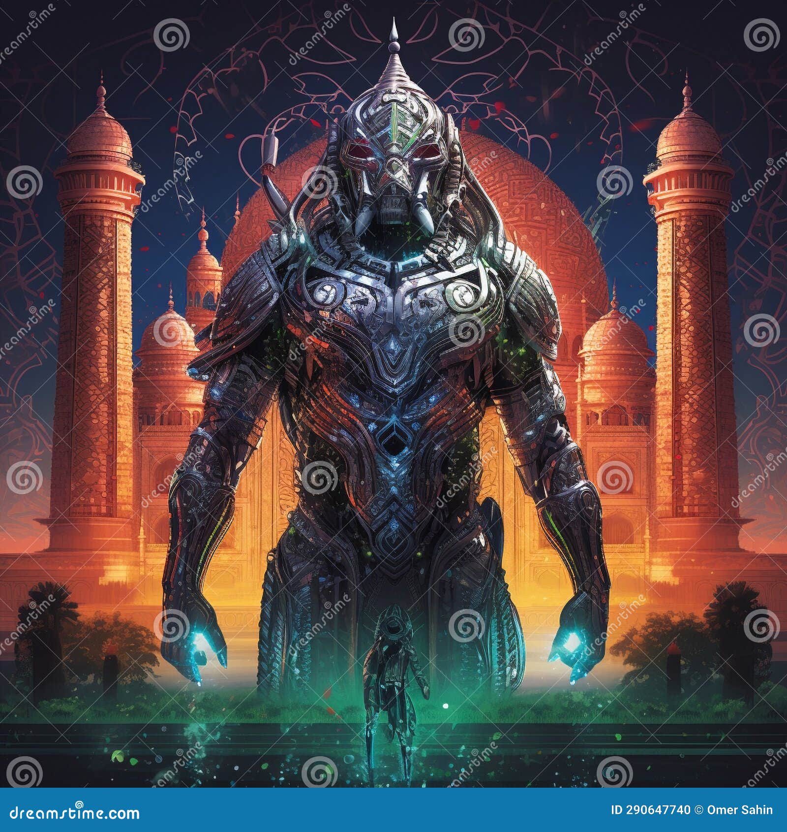Futuristic Cyborg-like Creature Exploring Agra S Cultural Heritage ...