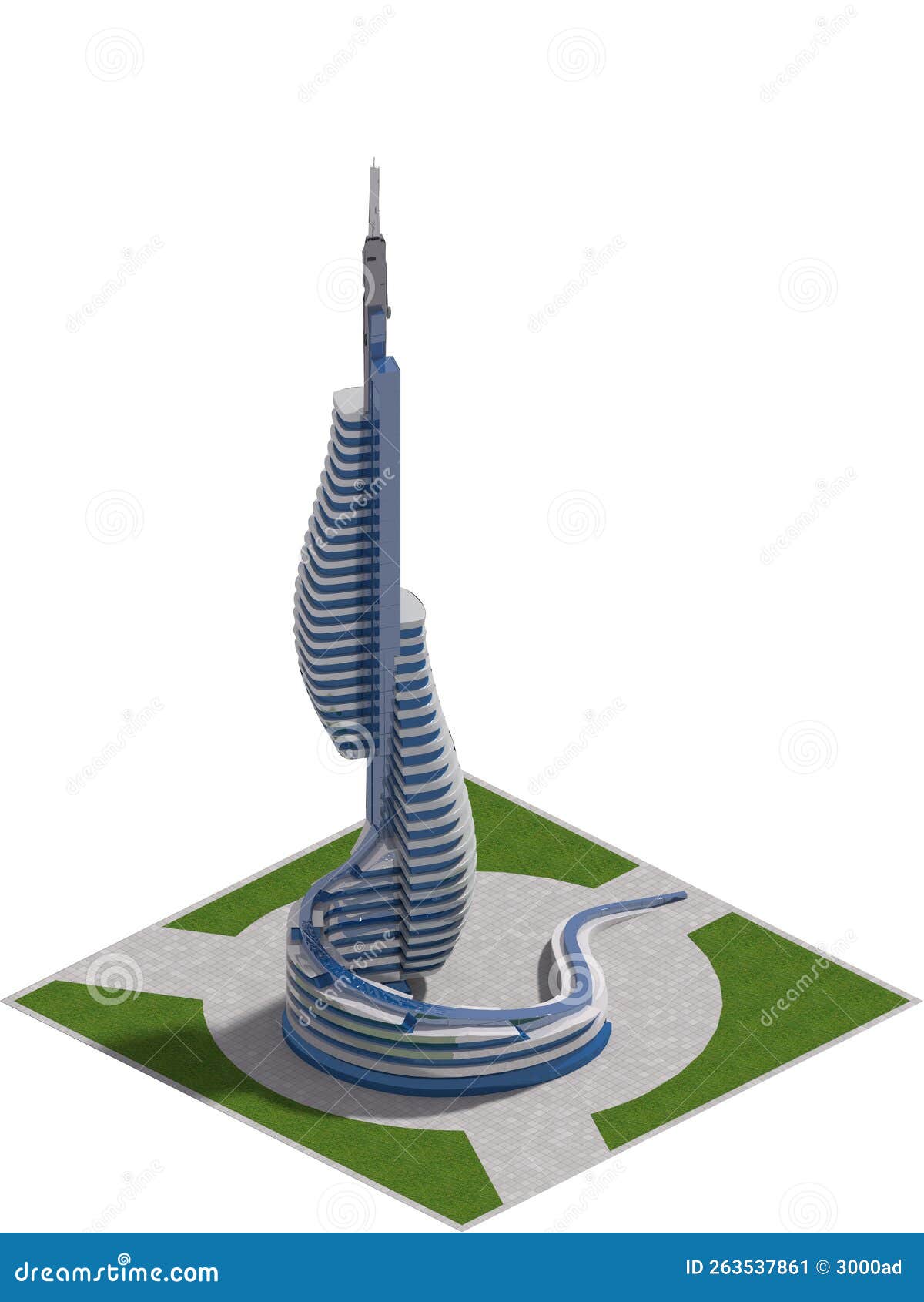 Futuristic 3D Game Architecture in Isometric Projection Stock ...