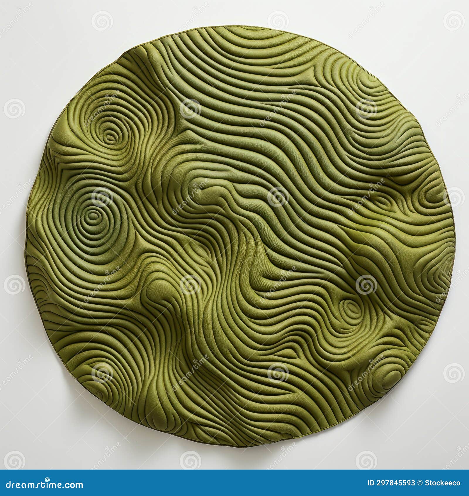 Futuristic 3d Lycra Pattern with Olive-coated Round Design Stock ...