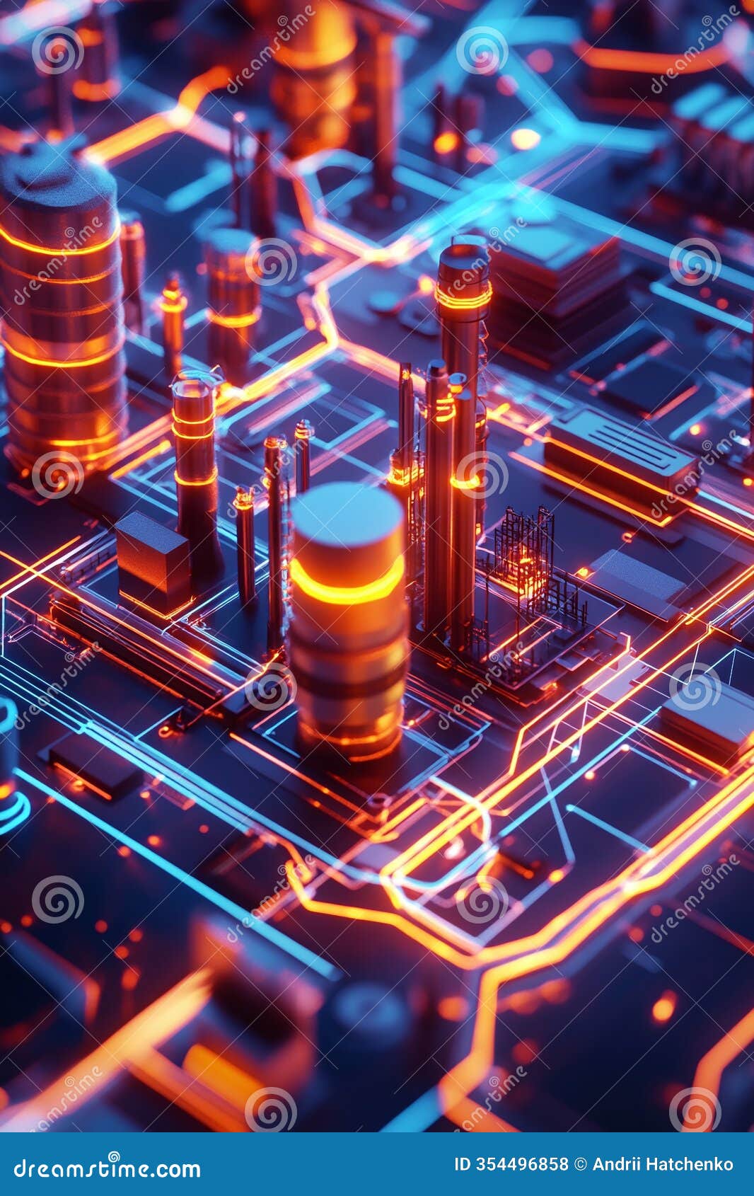 A Futuristic 3D Map of Industrial Parks with Spatial GIS Network Links ...