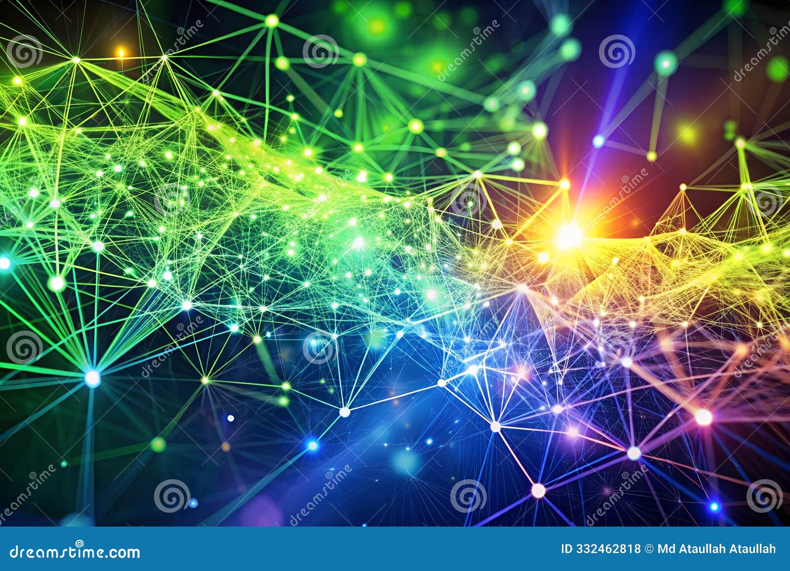 Futuristic 3D Plexus Array Abstract Particle Background & Big Data Network Visualization: Stock ...