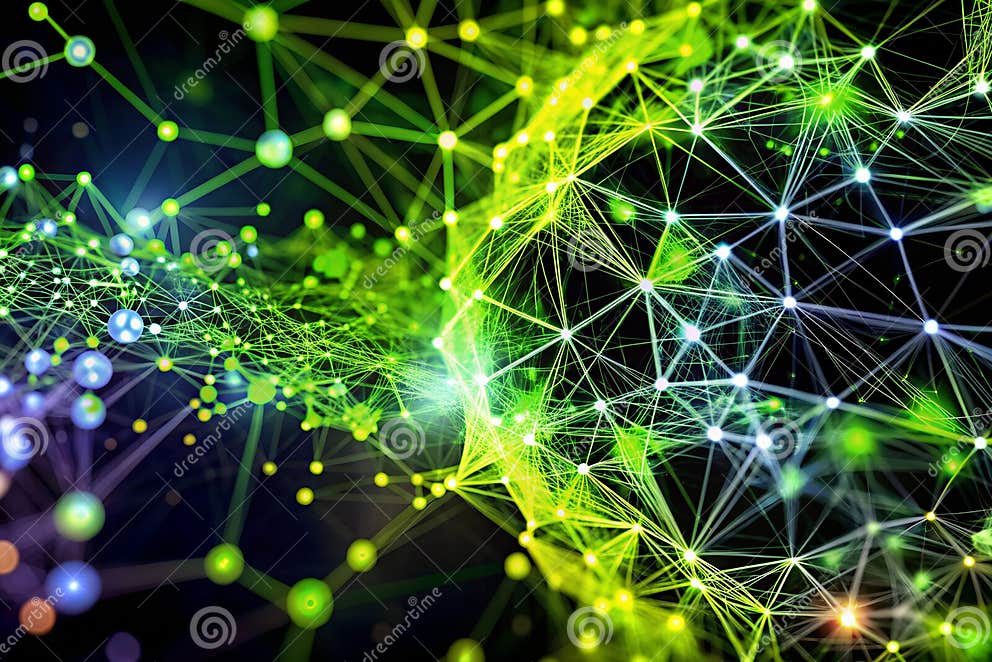 Futuristic 3D Plexus Array Abstract Particle Background & Big Data Network Visualization: Stock ...