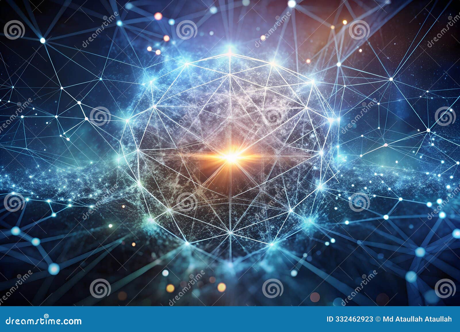 Futuristic 3D Plexus Array Abstract Particle Background & Big Data Network Visualization: Stock ...