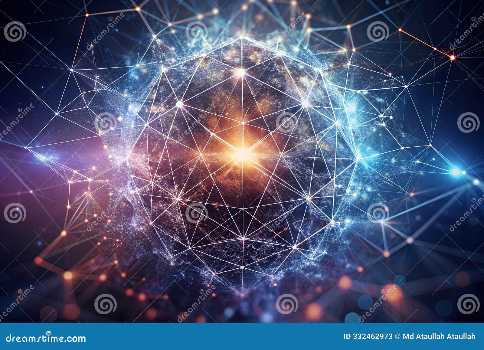 Futuristic 3D Plexus Array Abstract Particle Background & Big Data Network Visualization: Stock ...