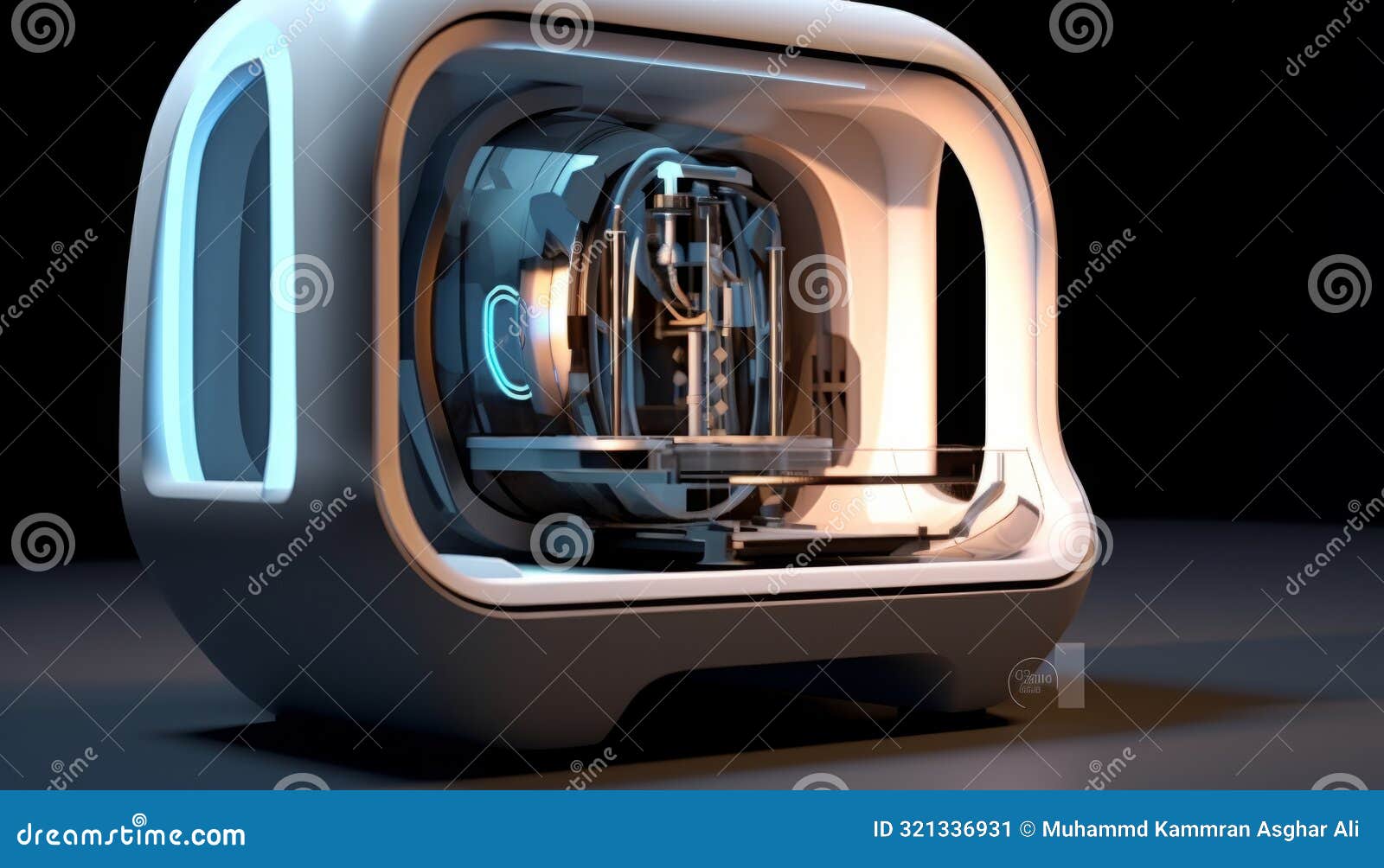 Futuristic 3d Printer Generative Ai Stock Illustration - Illustration ...
