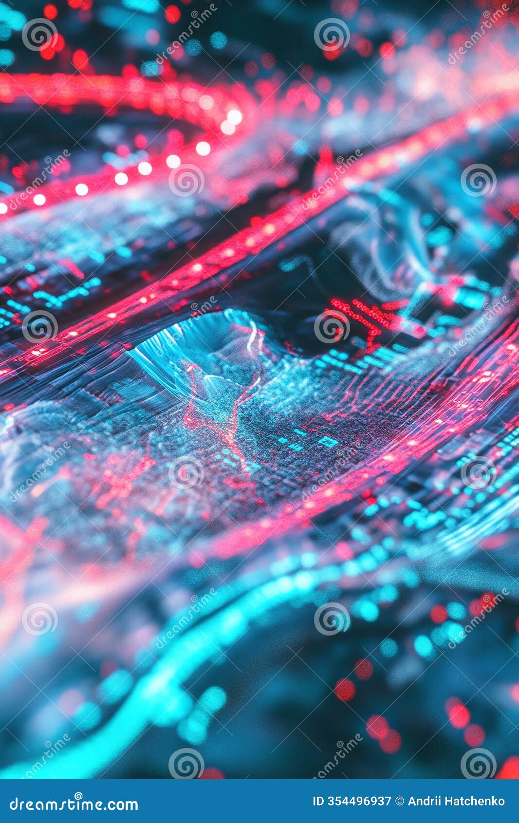 A Futuristic 3D Satellite Map with Glowing GIS Spatial Network Overlays ...