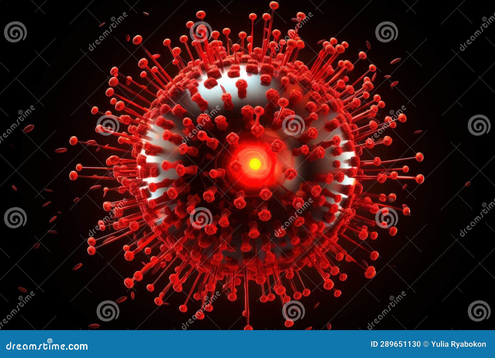 Futuristic 3D Sphere Virus. Generate Ai Stock Illustration ...