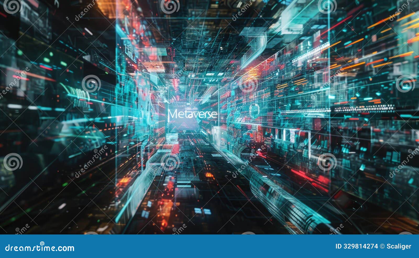Future Tech Symphony: Data Centers And Quantum Realms. Concept Future ... Future Tech Symphony: Data Centers And Quantum Realms. Concept Future ...