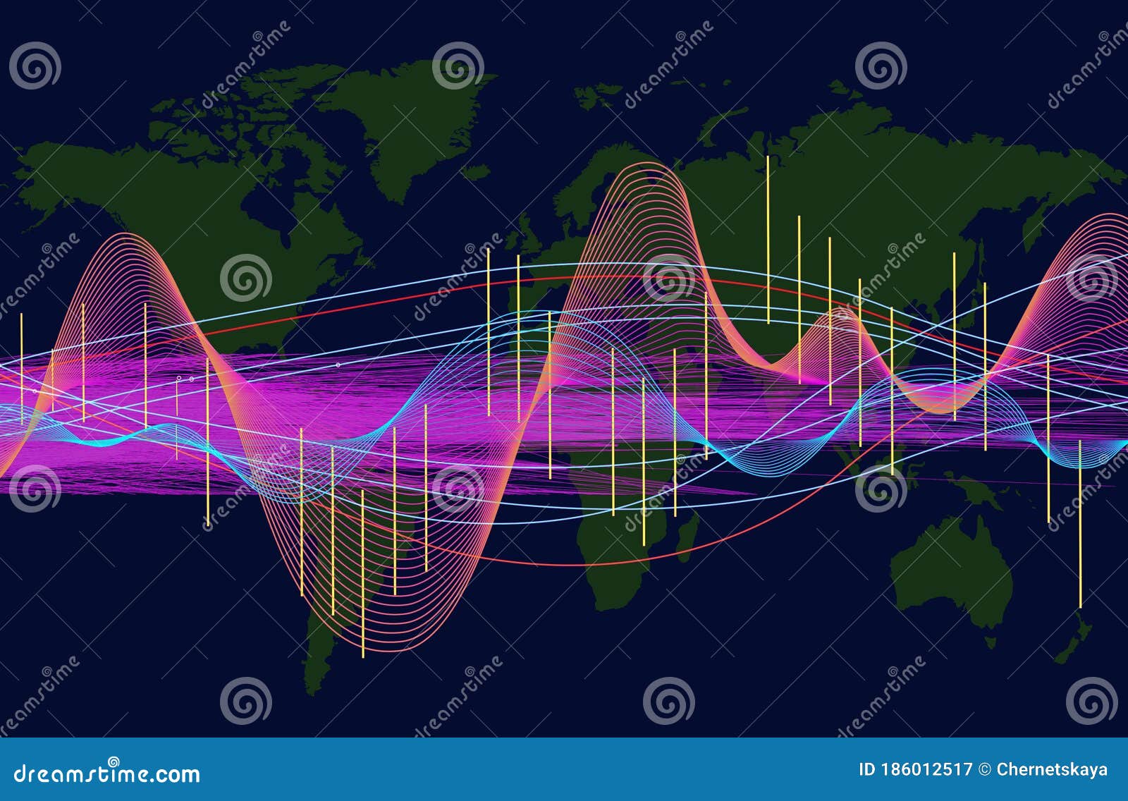 Dashboard of Business Analytics Information. Digital Graphics and World ...