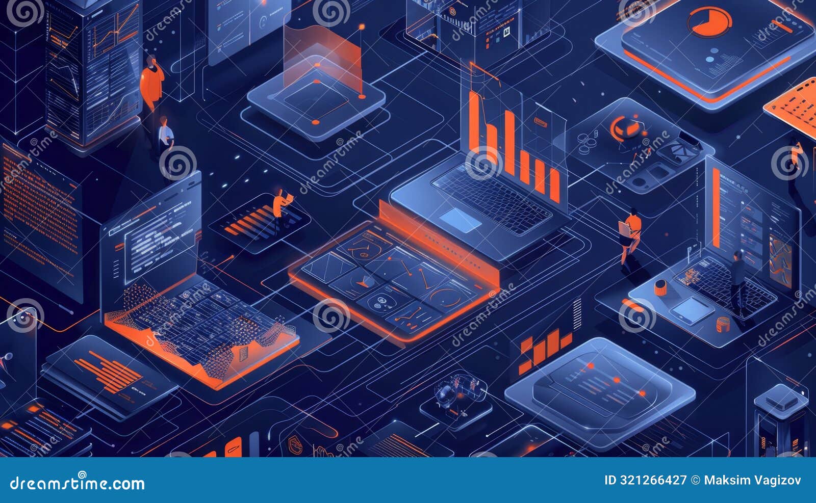 Futuristic Data Analysis and Technology Concept, Generative AI Stock ...