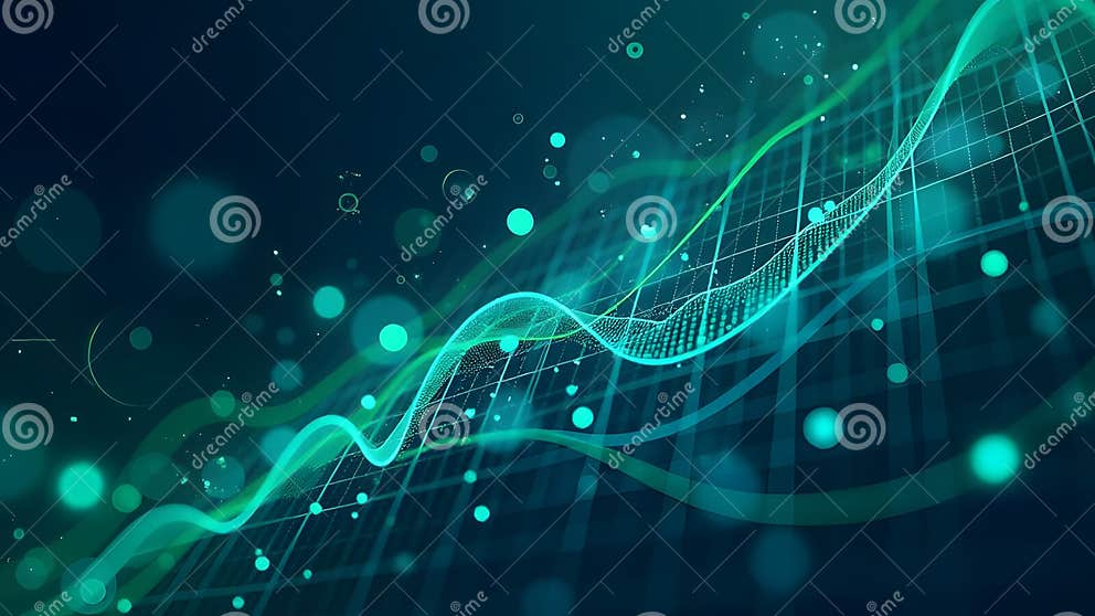 Futuristic Data Analysis Visualization with Abstract Graphs and Digital ...