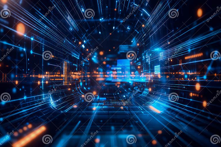 Futuristic Data Analytics Interface Stock Image - Image of interface, generate: 335471005