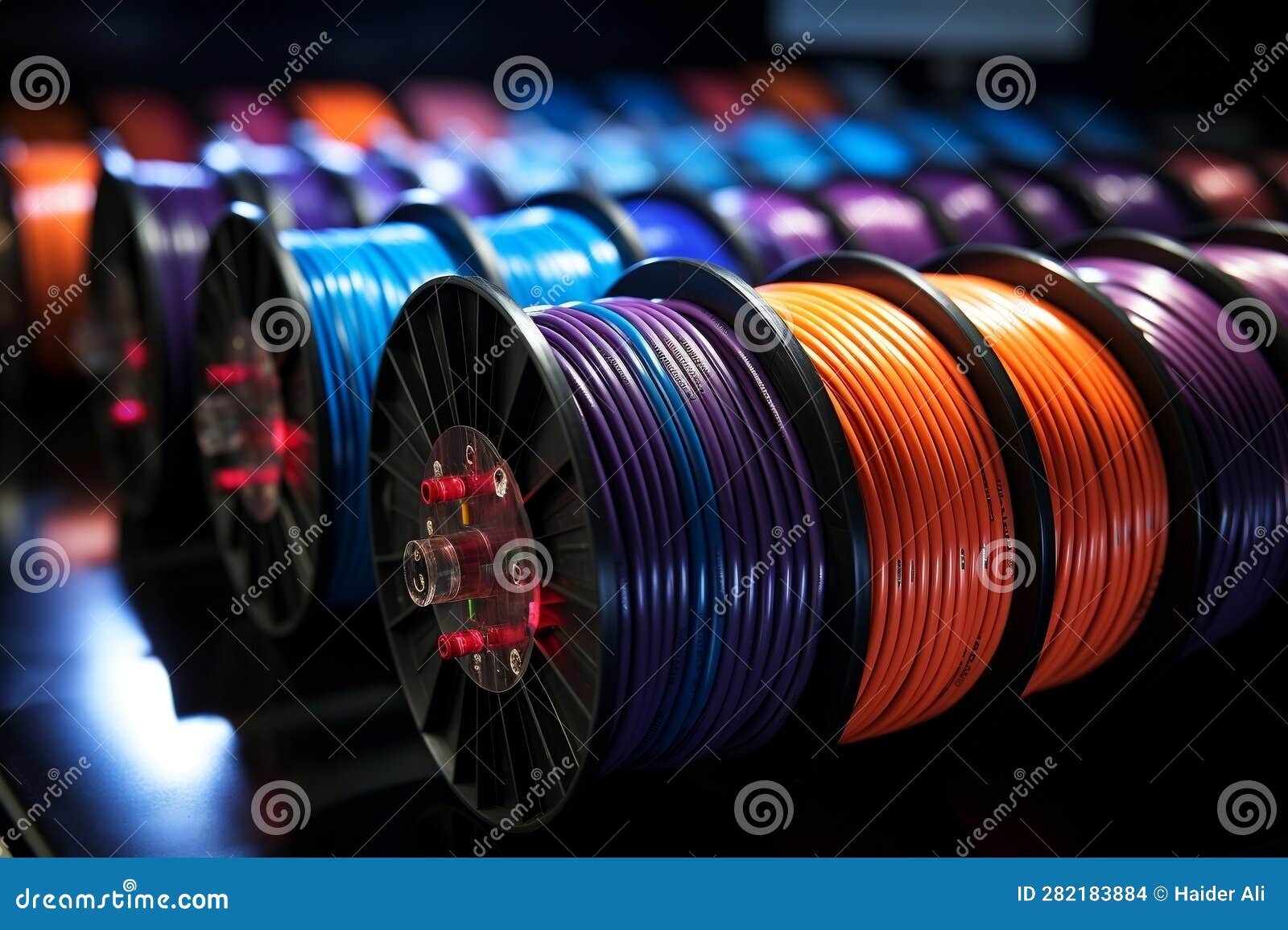 Futuristic Data Highway Optical Fiber Cable. Generative AI Stock ...
