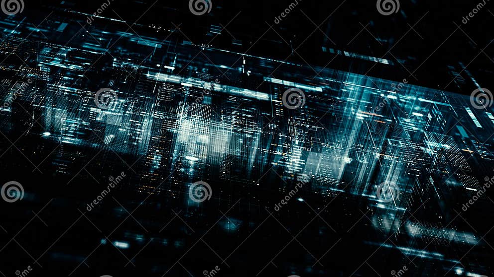 Futuristic Data Matrix Simulation Background Stock Photo - Image of graphical, futuristic: 337836906