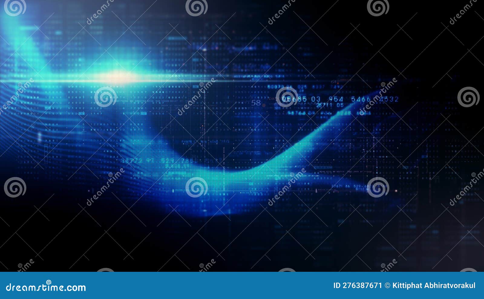 Futuristic Matrix Data Simulation HUD Background Stock Illustration ...