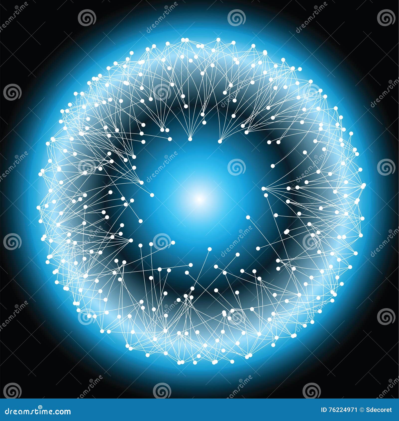 Futuristic Data Network Illustration Stock Illustration - Illustration ...