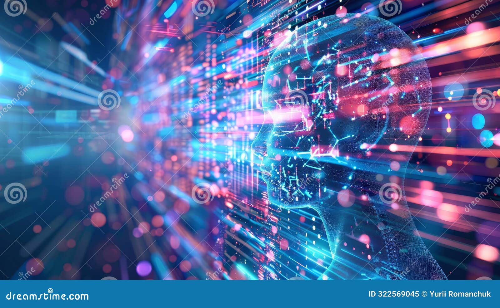 Futuristic Data Processing and Ai in Government and Public Sectors Visualization Stock ...