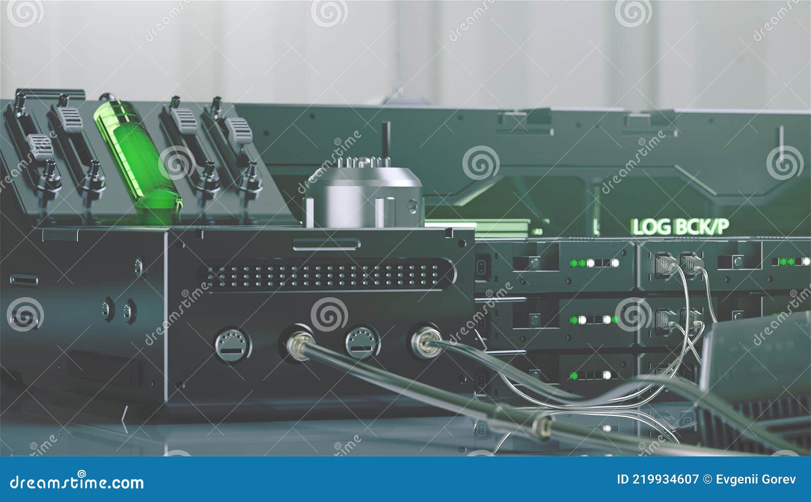 Futuristic Data Storage. Sci-fi Broadcast Equipment Stock Illustration ...