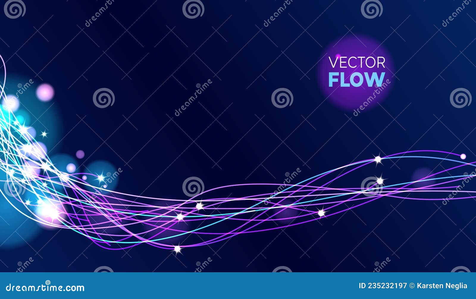 Futuristic Data Stream Vector Background. Data Vortex Stream Technology ...