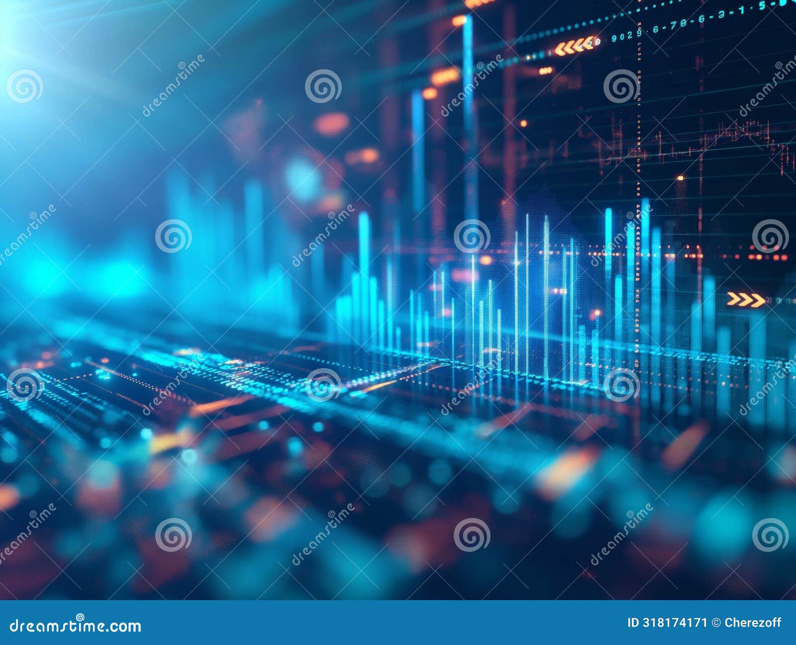 Futuristic Data Technology Concept Stock Image - Image of software ...