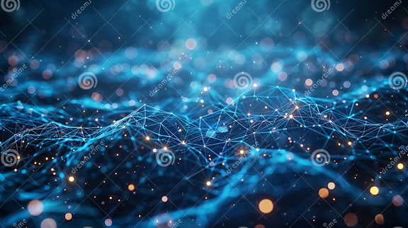 Futuristic Data Transfer Background for Presentations Generative AI ...