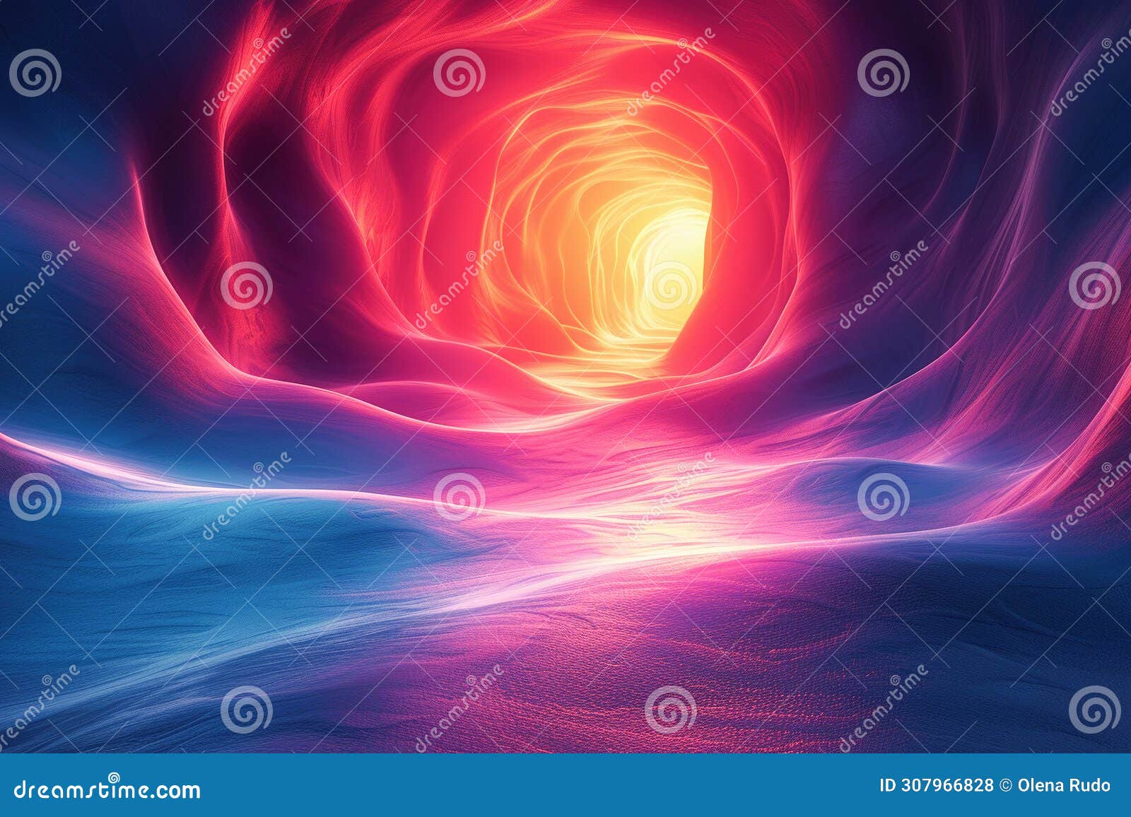 Futuristic Data Tunnel Visualization Depicting High-Speed Information ...