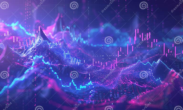 Futuristic Data Visualization with Glowing Lines and Graphs Stock Photo ... Futuristic Data Visualization with Glowing Lines and Graphs Stock Photo ...