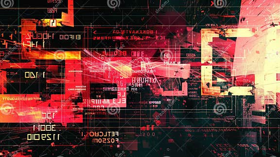 Futuristic Data Visualization with Numbers, Binary Code, Cyberpunk ...