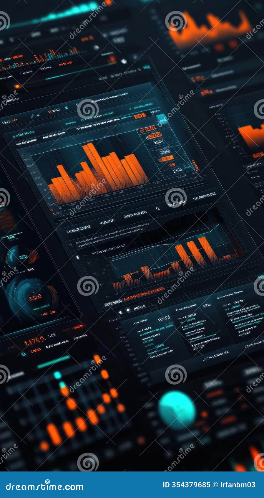 Futuristic Data Visualization, Real-time Financial Insights On A Digital Interface Royalty-Free ...