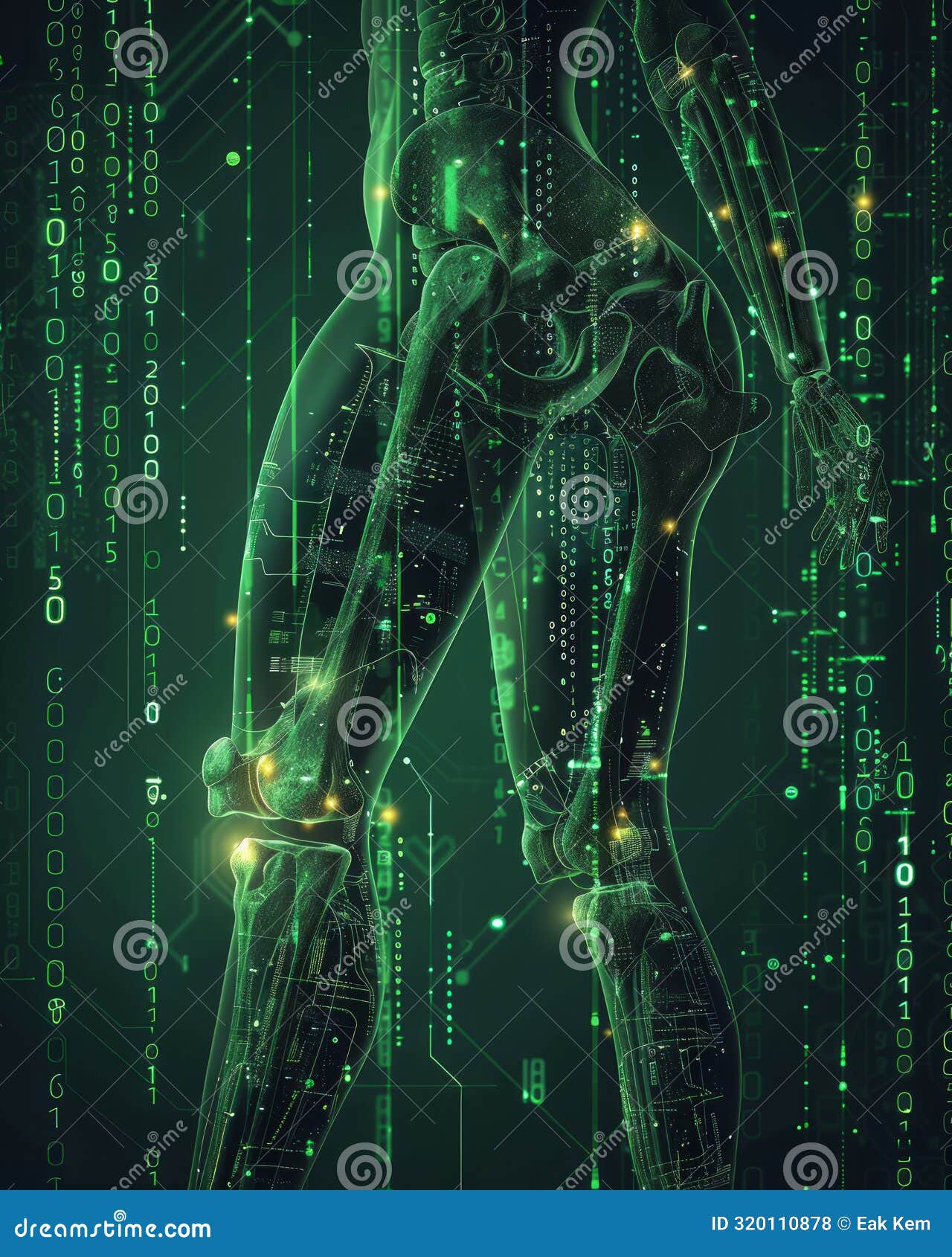 Futuristic Digital Art Cyborg with a High Tech Design, Exploring ...