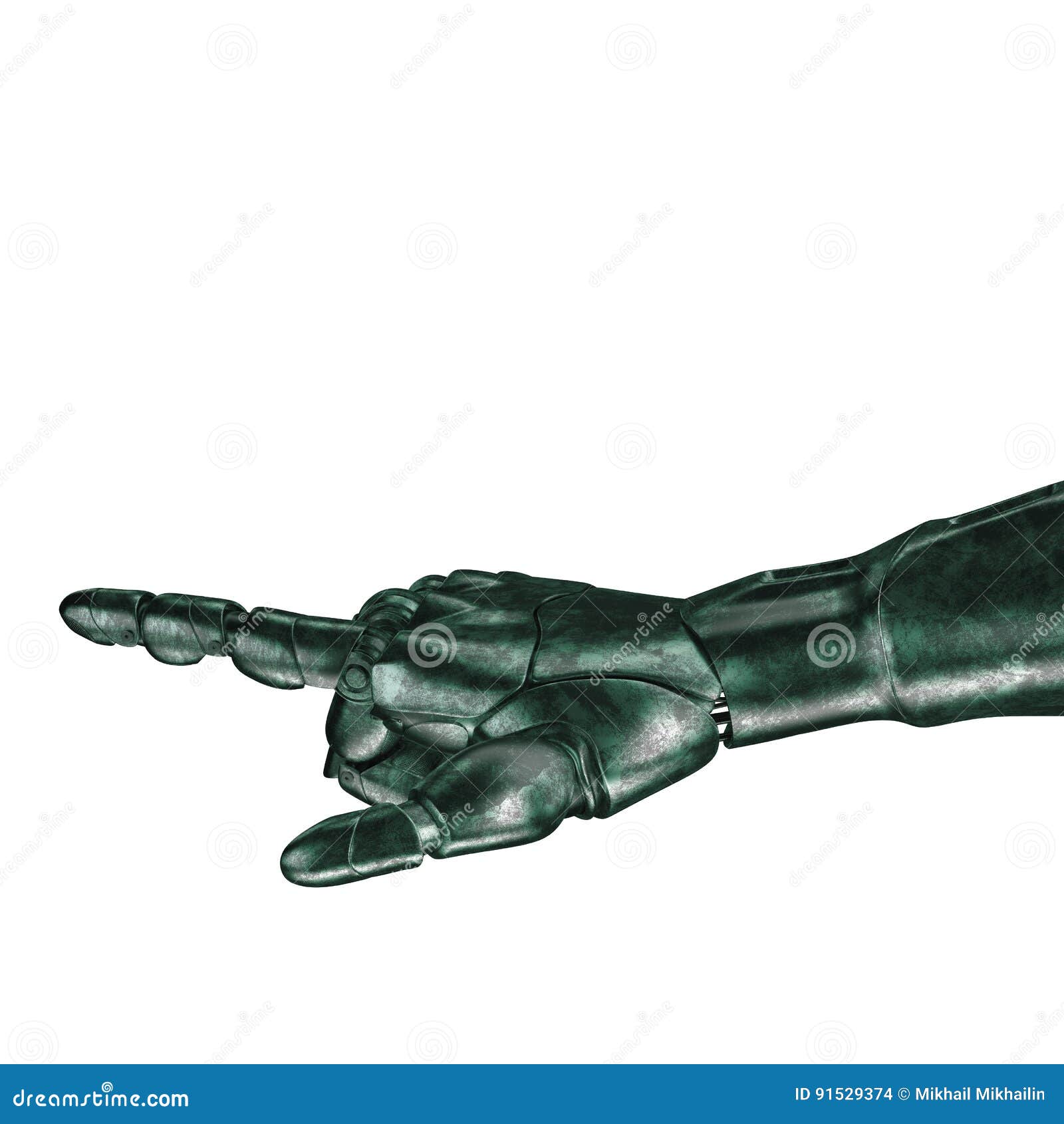 Futuristic Design Concept of a Robotic Mechanical Arm. 3d Render. Matte ...
